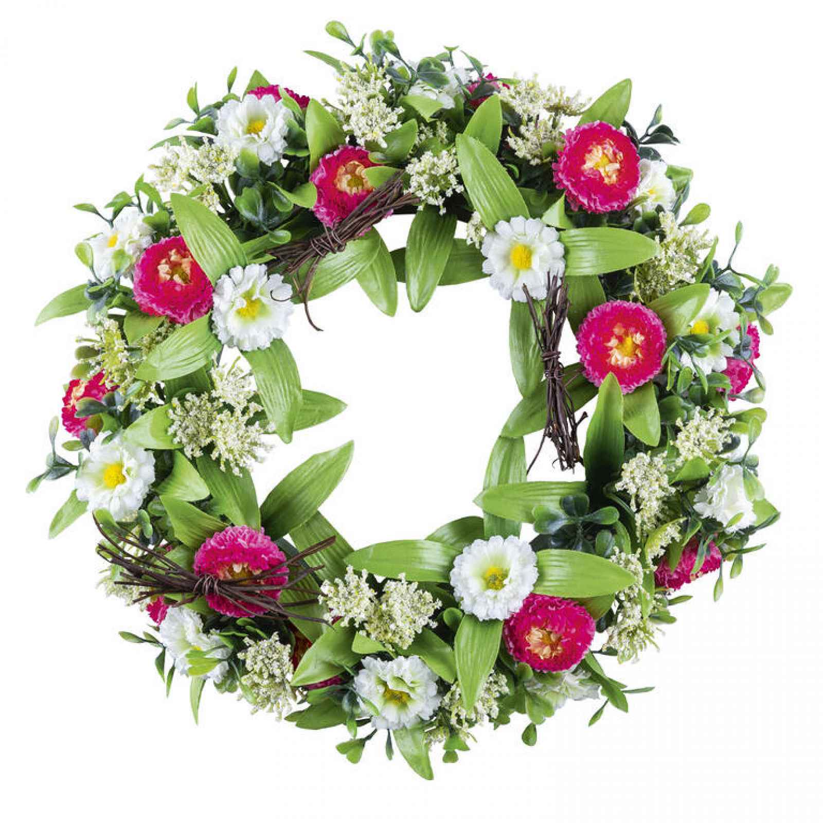 Umělý jarní věnec SEDMIKRÁSKY 25 cm | Viame.cz
