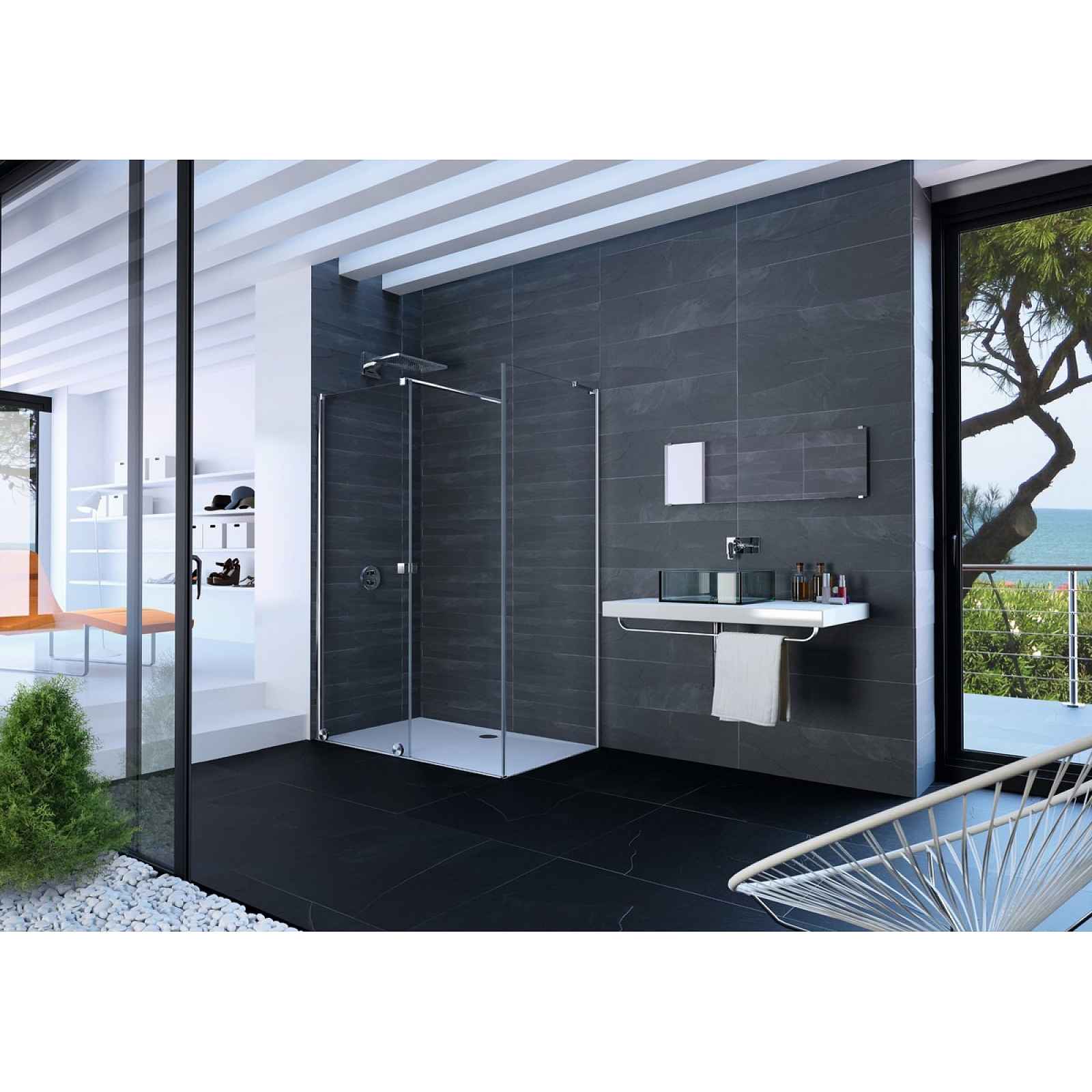 Sprchová zástěna walk-in / dveře 120x90 cm Huppe Xtensa HUPPEX12090L ...