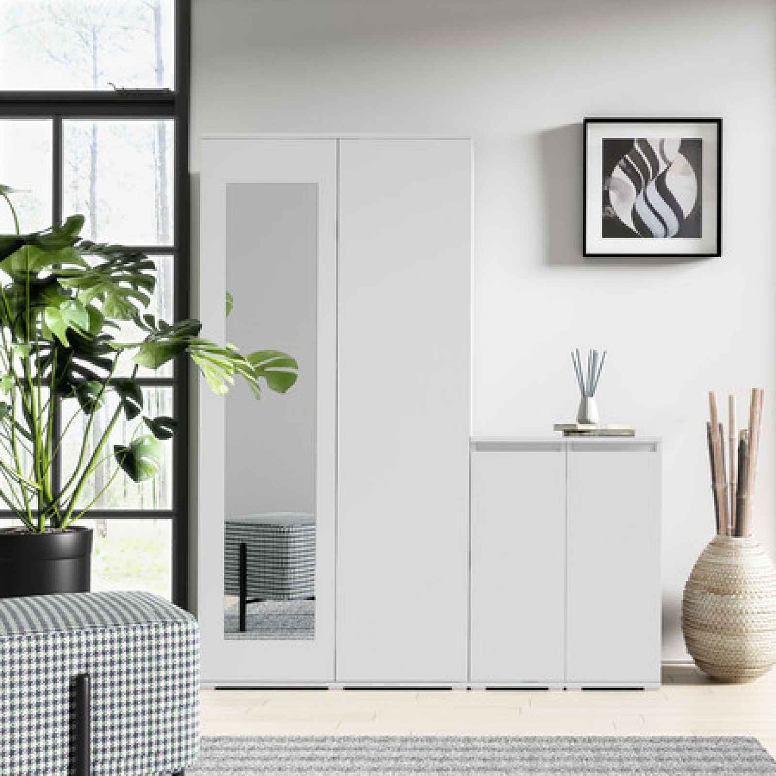 Předsíňová stěna EMI 24 Bílá | Viame.cz