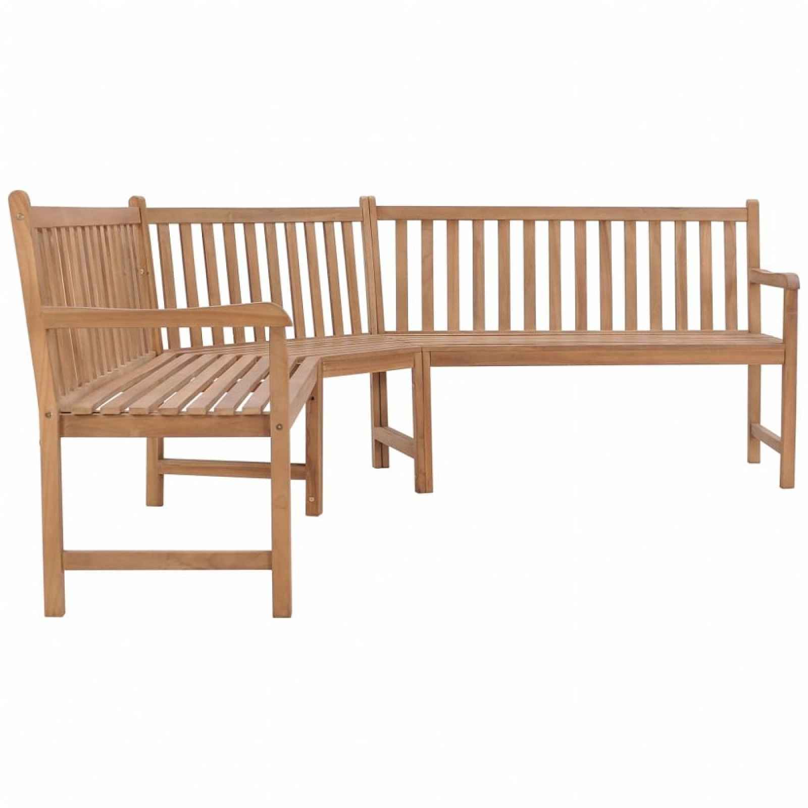 Rohová zahradní lavice teak | Viame.cz