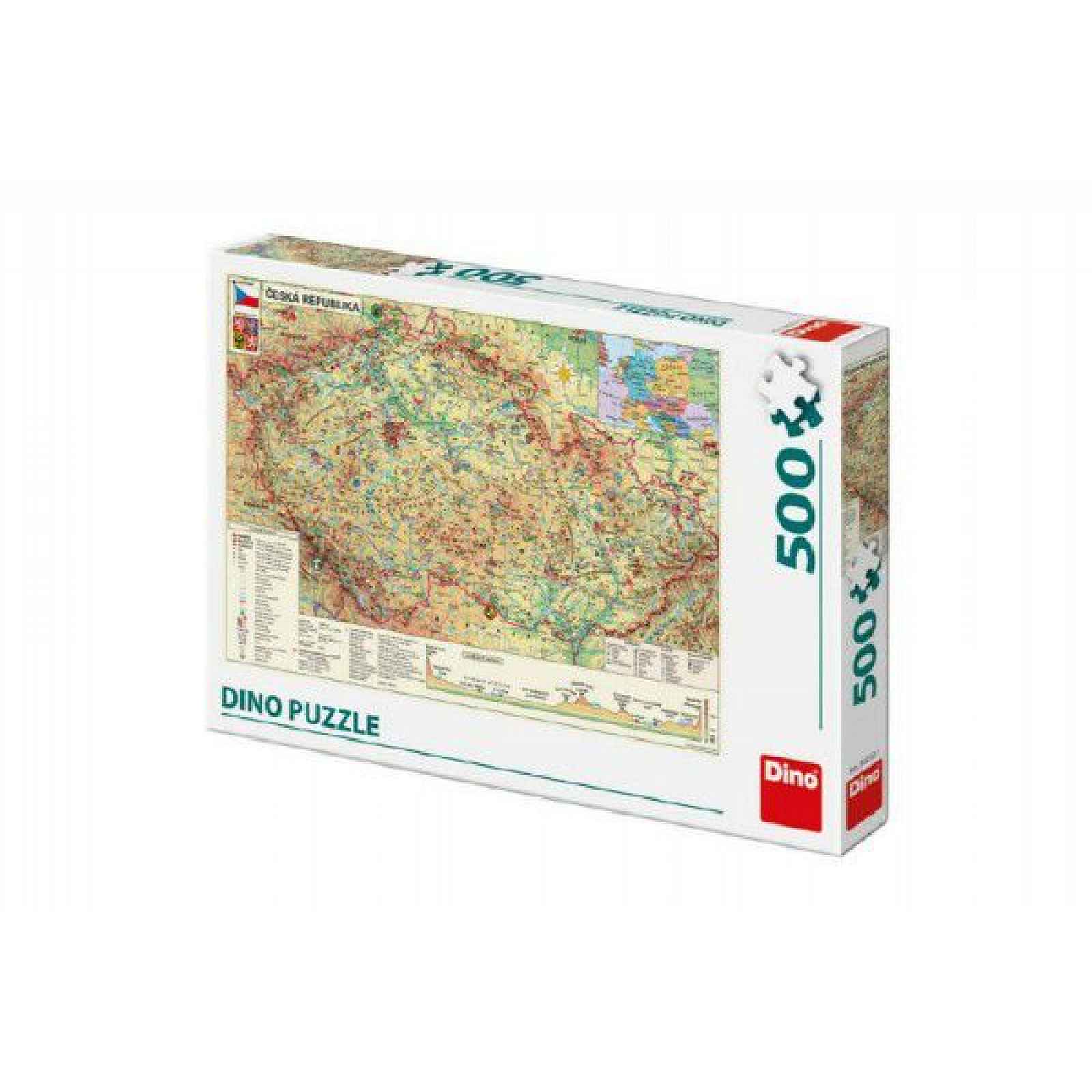 Dino MAPA ČESKÉ REPUBLIKY 500 dílků | Viame.cz
