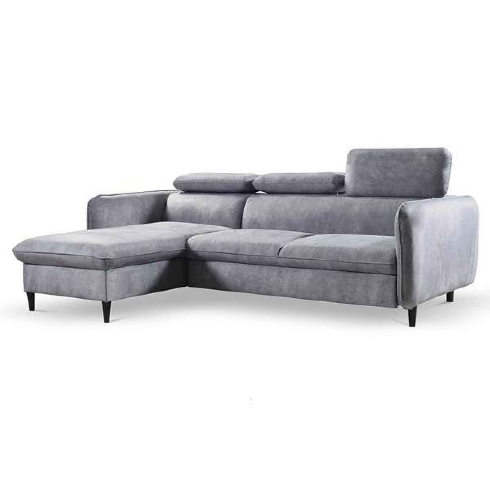 Rohová sedačka rozkládací Matis levý roh ÚP šedá | Viame.cz