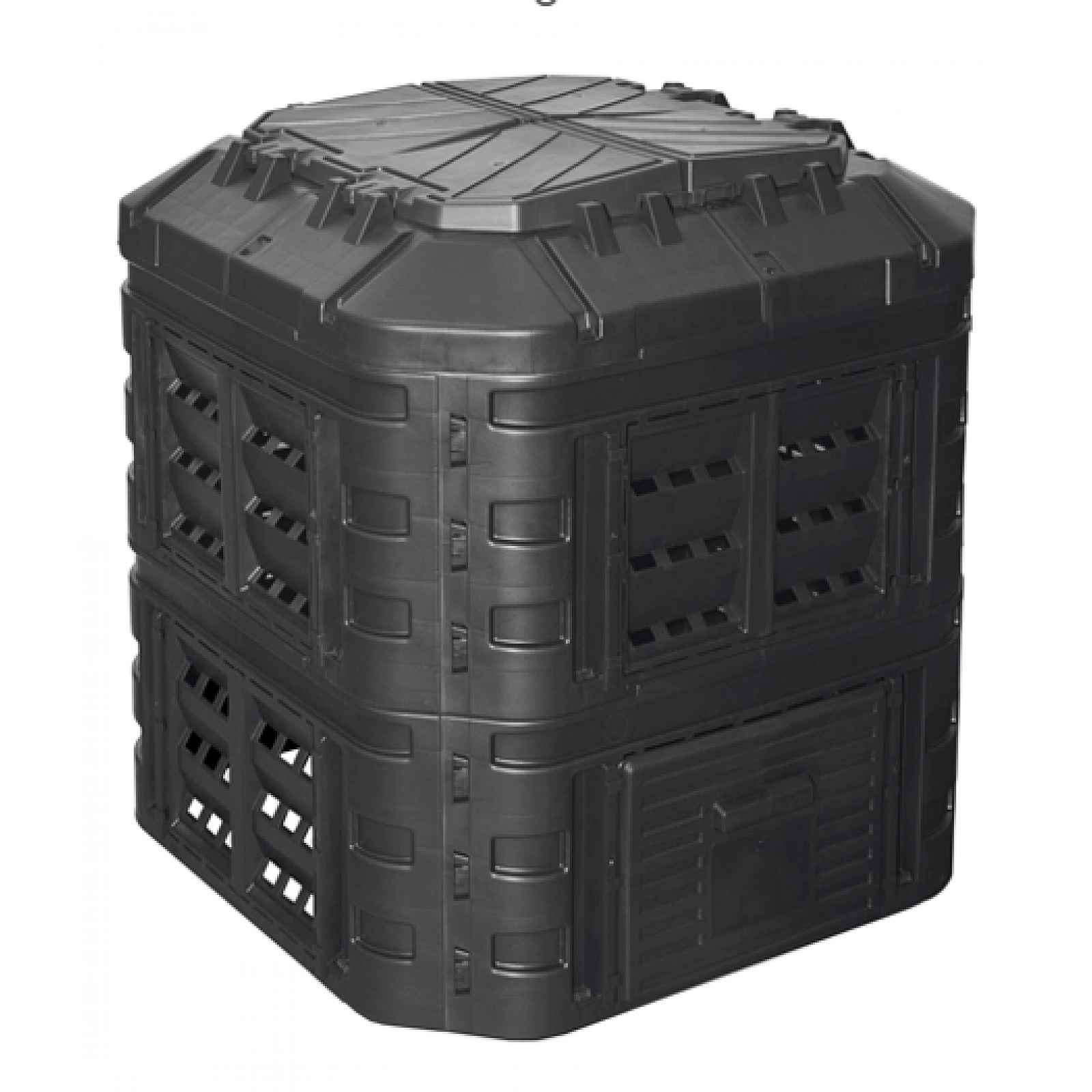 Zahradní plastový kompostér, 600 L, černý | Viame.cz