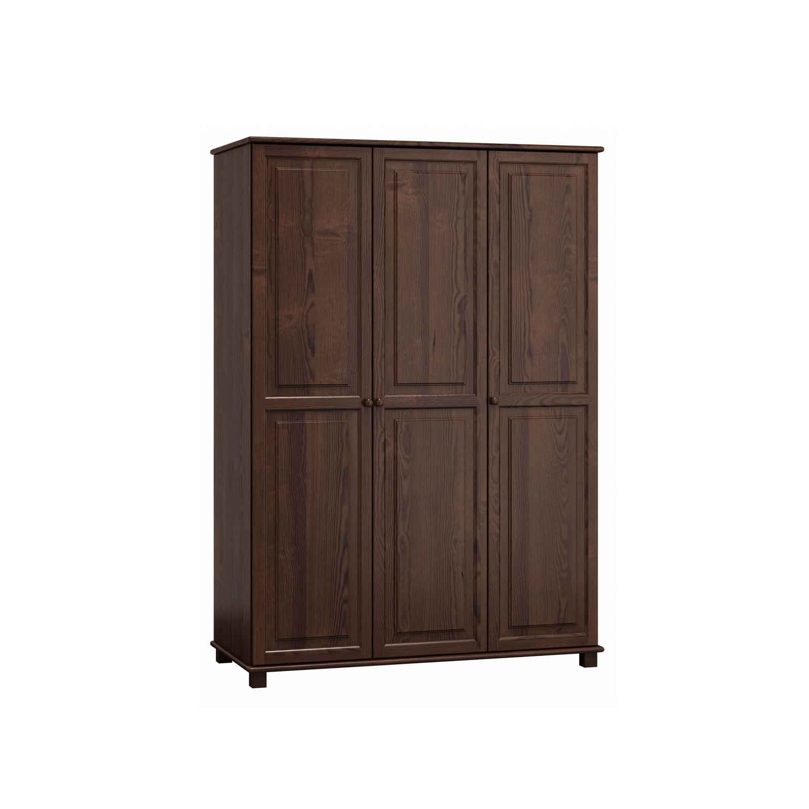 Skříň 3D BHAGIRA 2, šíře 120 cm, masiv borovice, moření: ořech | Viame.cz