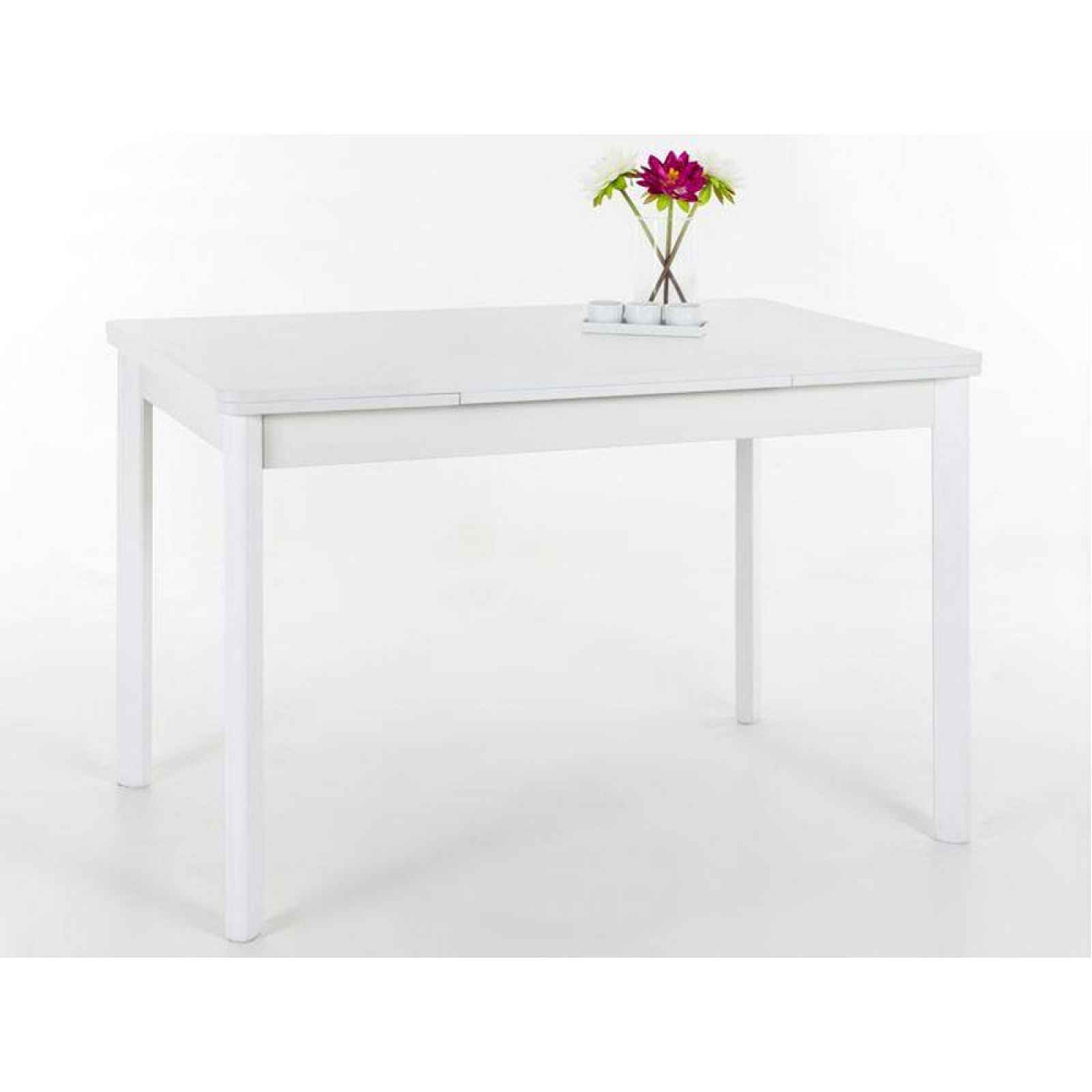 Rozkladací Jídelní Stůl Bíly 90-142cm | Viame.cz