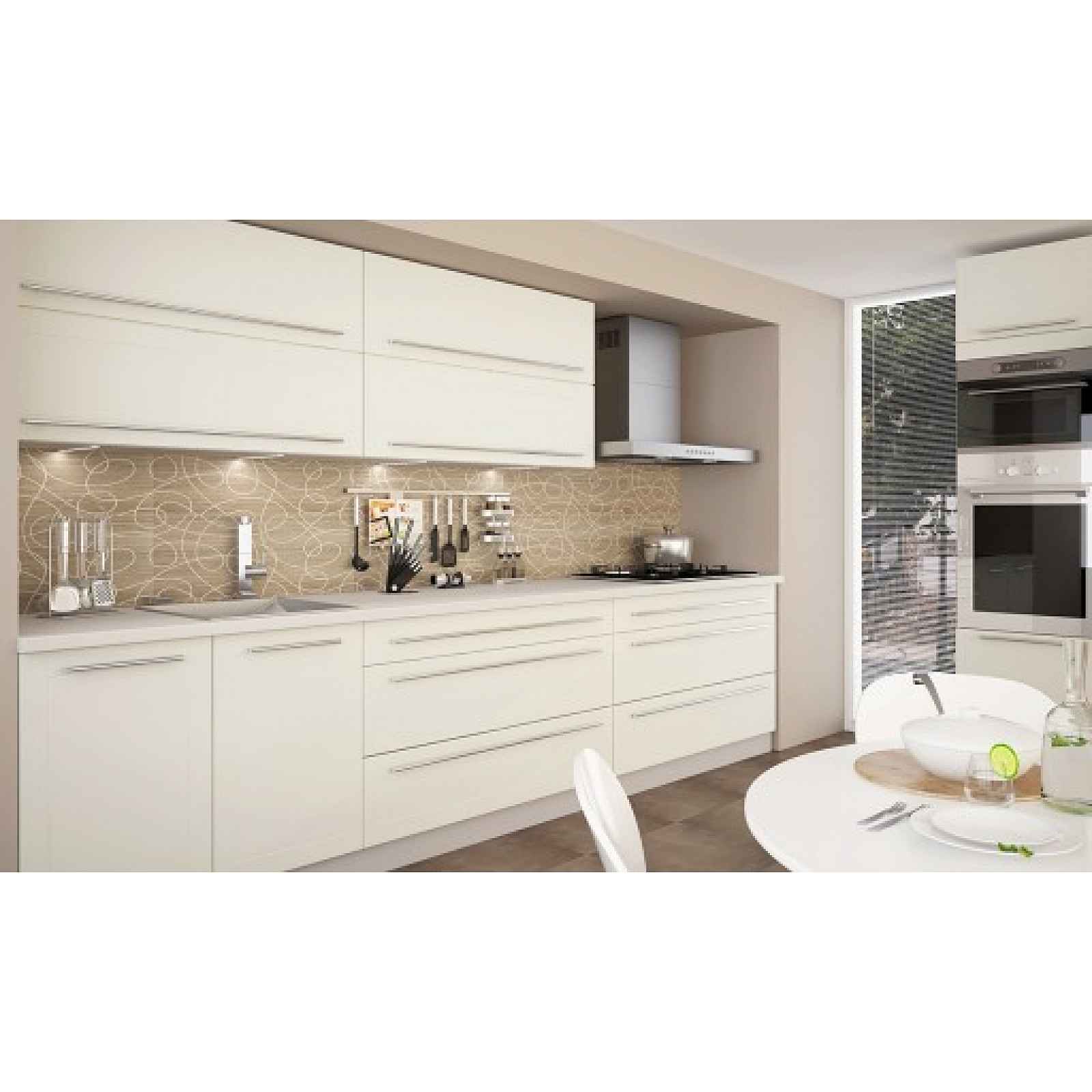 KVADRO kuchynská linka sestava C, vanilka HELCEL | Viame.cz