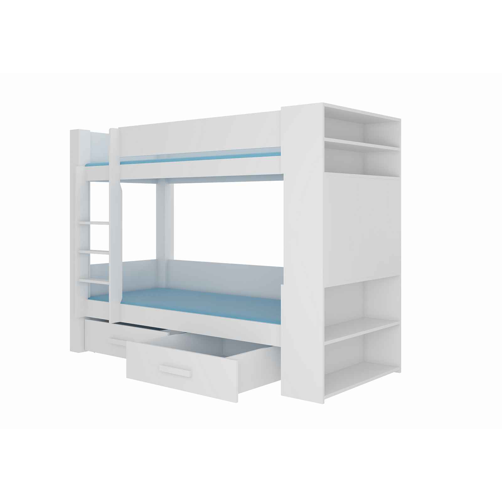 Patrová postel pro 2 děti Gino, 200x90cm, bílá HELCEL | Viame.cz