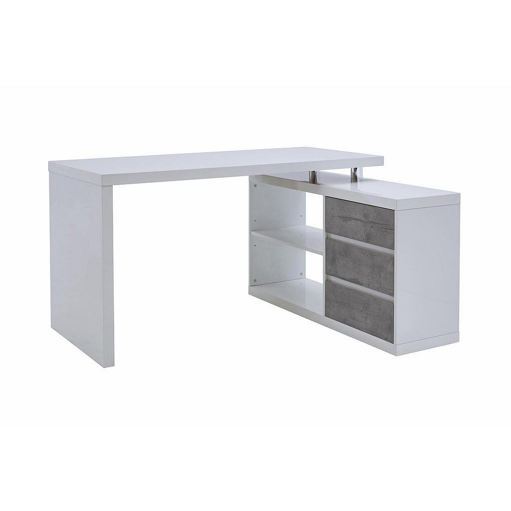 Voleo Rohový Psací Stůl, Šedá, Bílá - Rohové psací stoly - 001087041201 ...