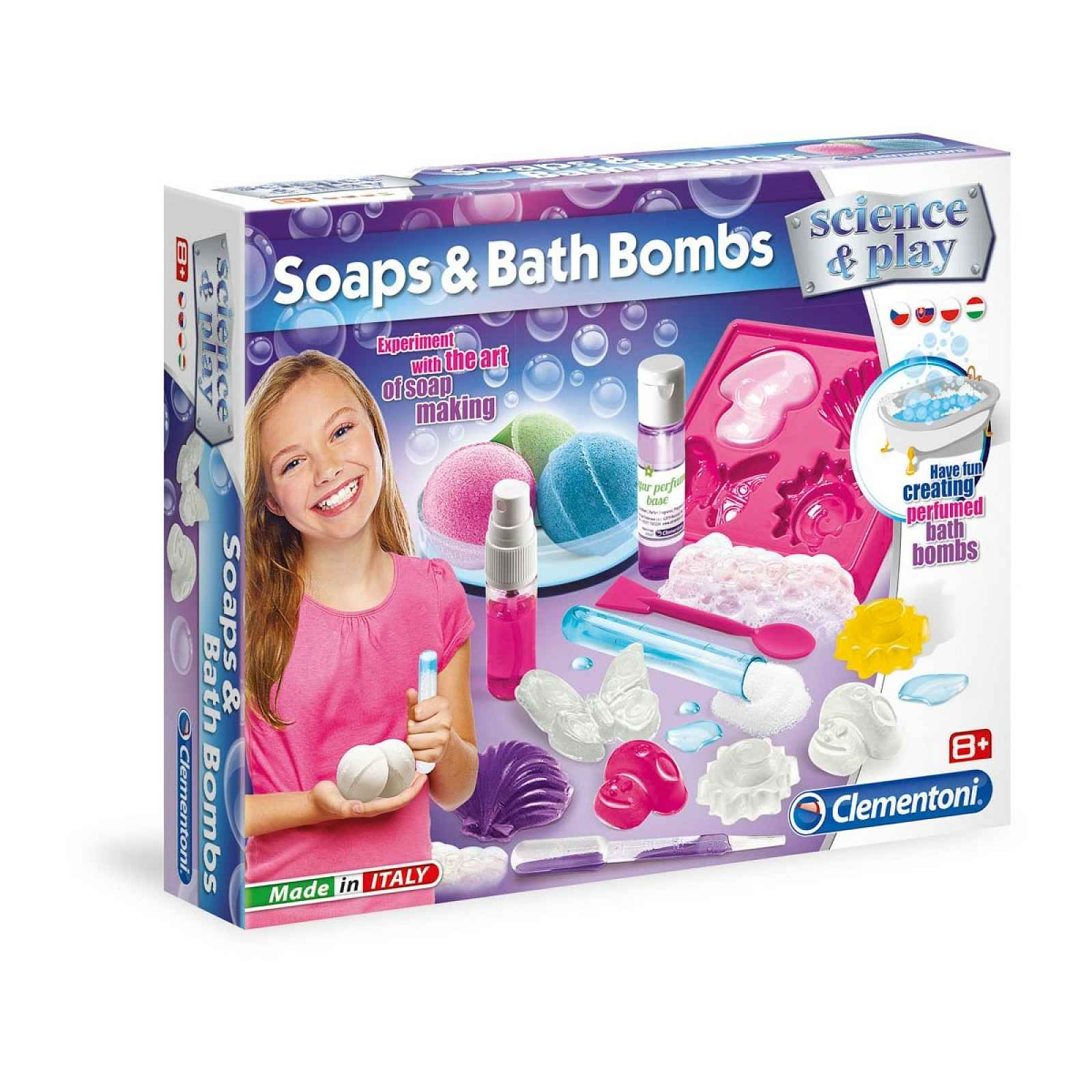 Clementoni Dětská laboratoř - Výroba mýdel a koupelnových bomb | Viame.cz