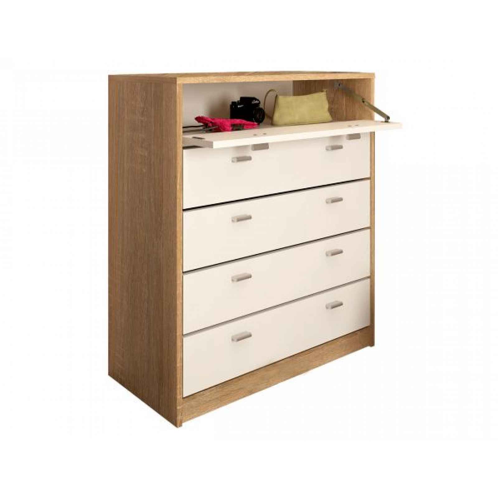 Pětiřadý botník, dub sonoma / bílá, VIVAT NEW TYP 4 | Viame.cz