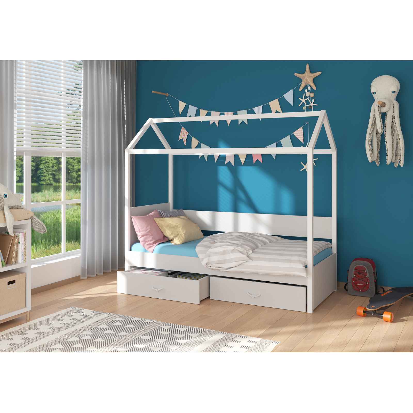 Łóżko domek z materacem OTELLO 180x80 HELCEL | Viame.cz