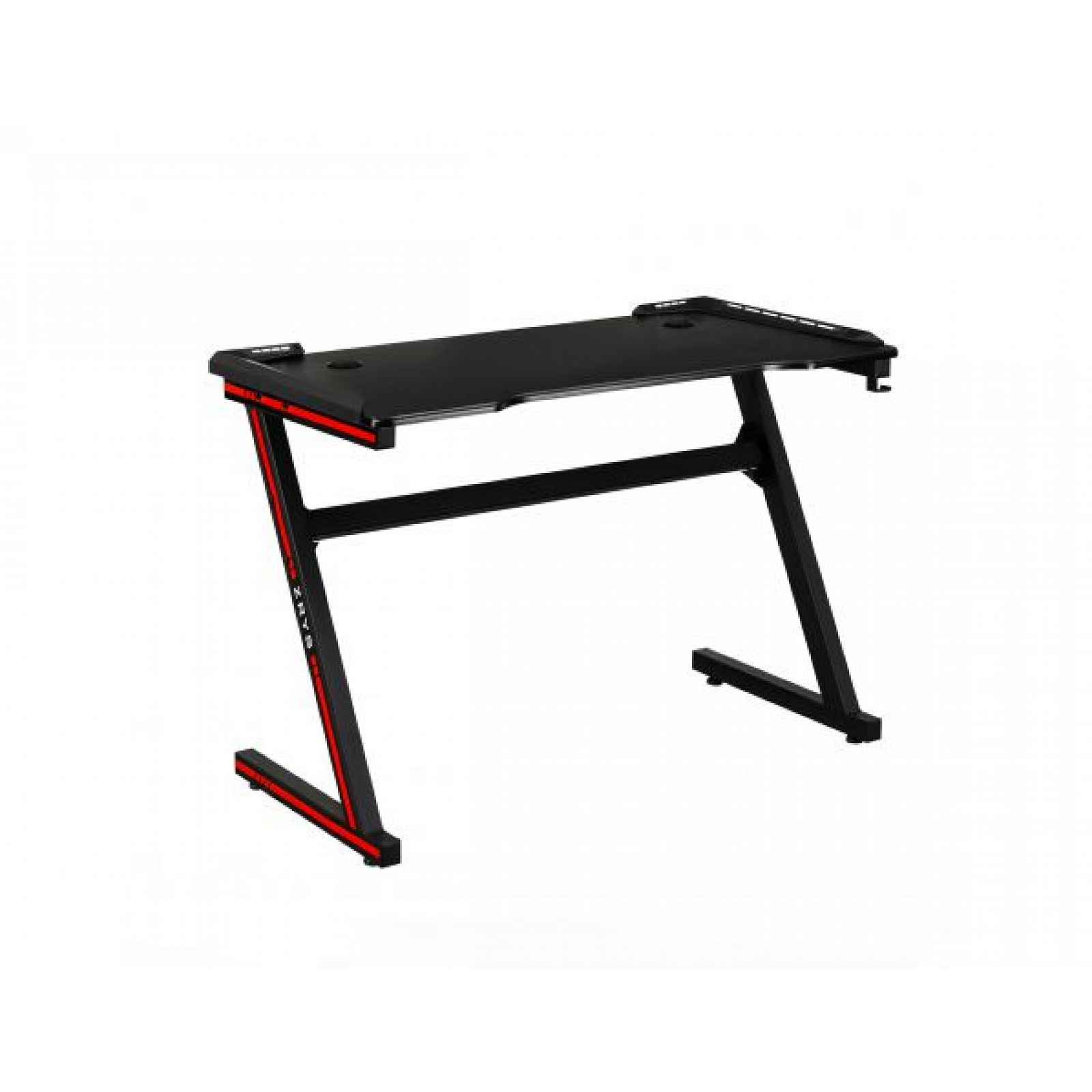 Herní stůl / počítačový stůl, s RGB LED osvětlením, černá / červená ...