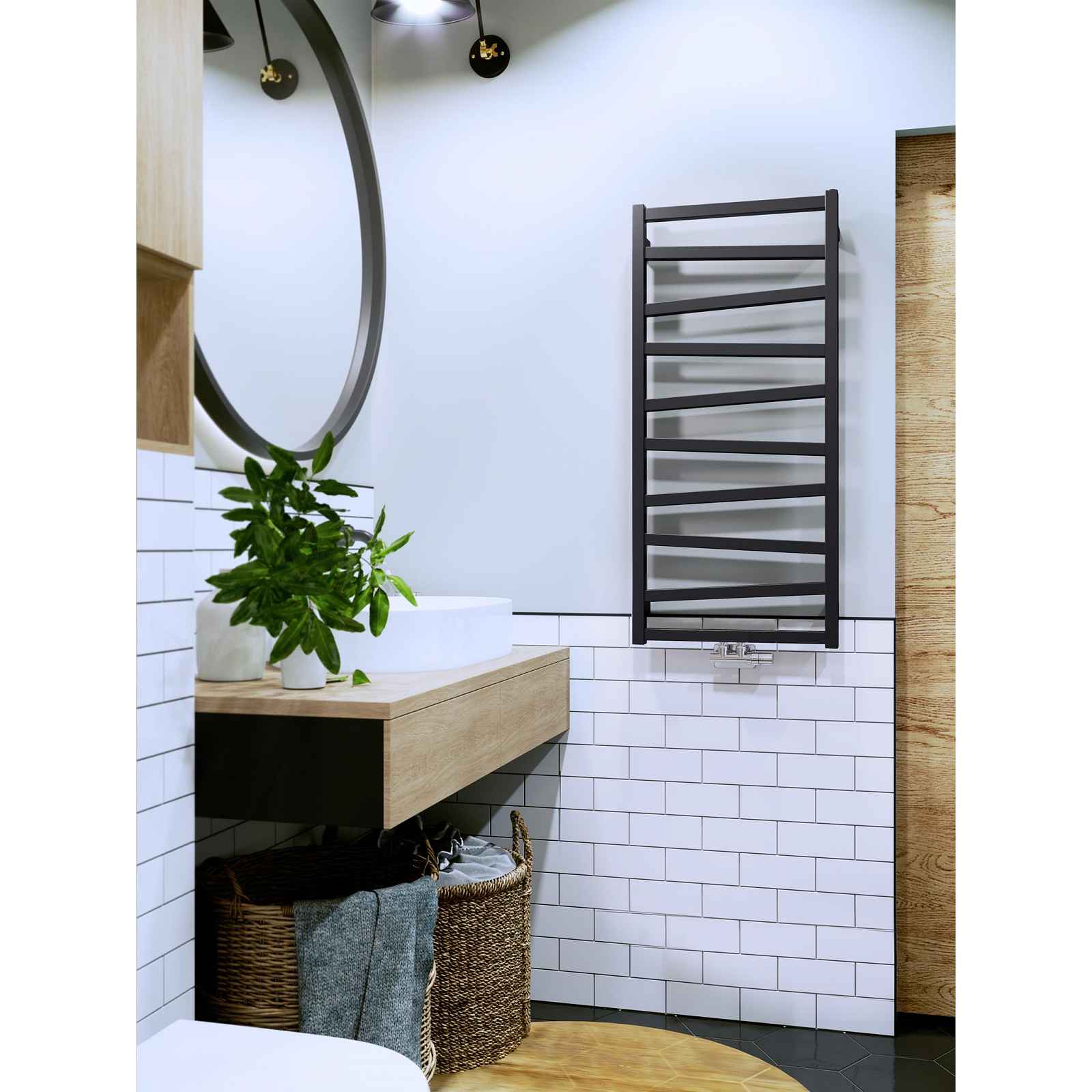 Radiátor trubkový ZET-SP 500×1334 mm metalická černá | Viame.cz