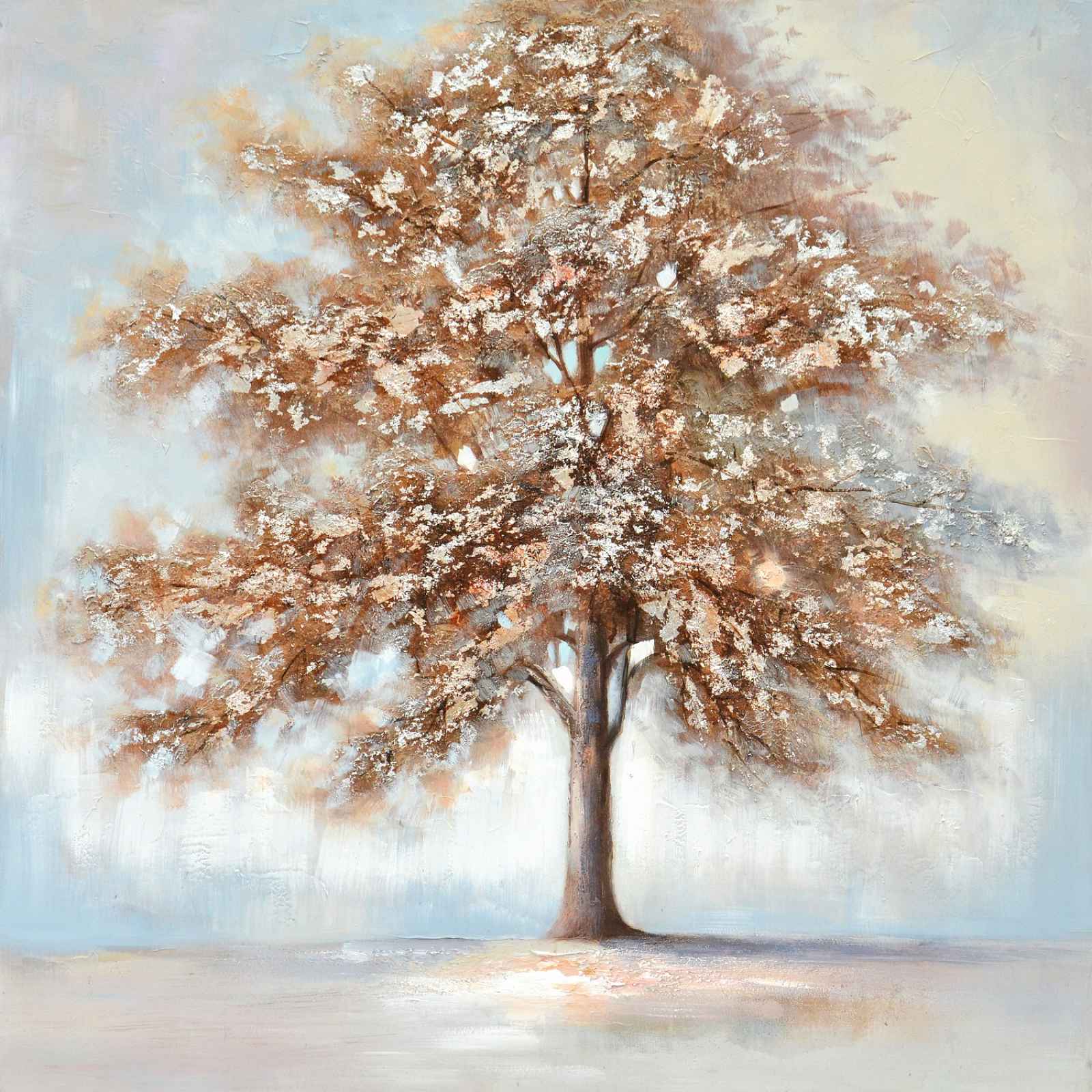 Ručně malovaný obraz Strom života 100x100 cm, výrazná struktura | Viame.cz