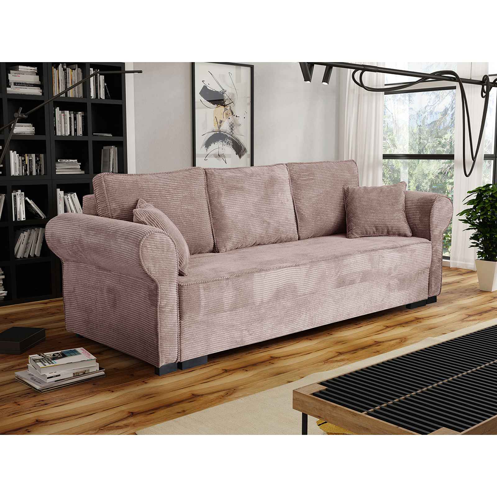 Elegantní pohovka Freya, starorůžová HELCEL | Viame.cz