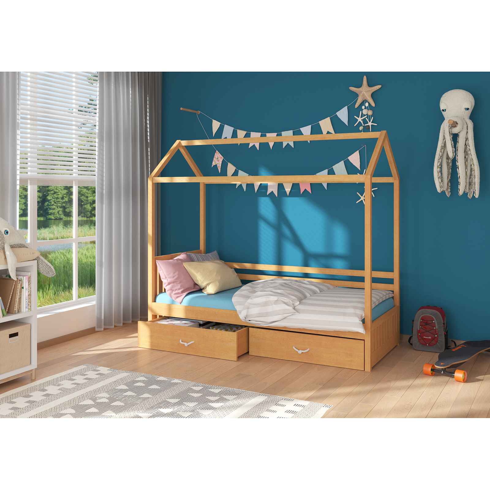 Łóżko domek z materacem ROSE 200x90 HELCEL | Viame.cz
